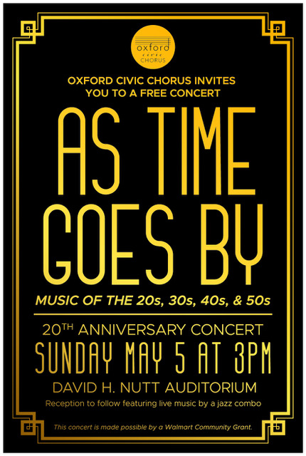 Oxford Civic Chorus Presents Their Free Spring Concert “As Time Goes By ...